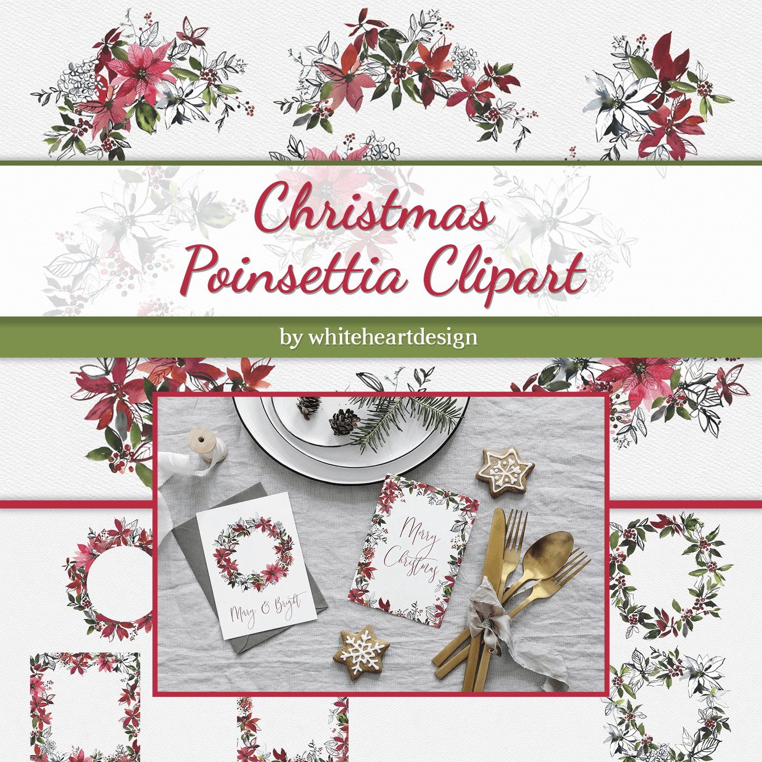 Printable Poinsettia Clipart Lupon gov ph