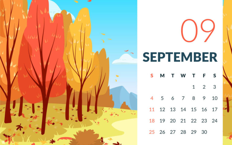 Free Editable Blue Sky September Printable Calendar – MasterBundles