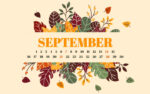 Free Editable Fall Leaves September Printable Calendar – MasterBundles