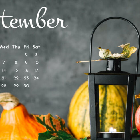Free Printable Pumpkin September Editable Calendar | Master Bundles