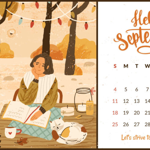 Free Printable Fall Vibe September Editable Calendar | Master Bundles