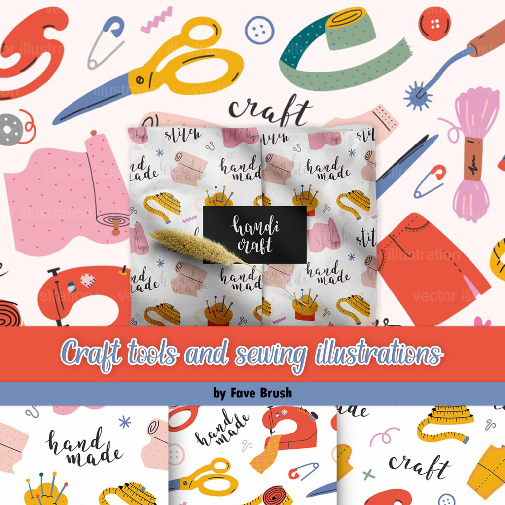 Craft Tools And Sewing Illustrations – MasterBundles