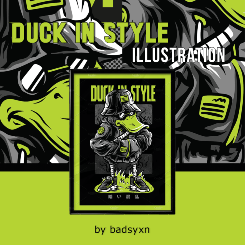 Duck in Style Illustration – MasterBundles