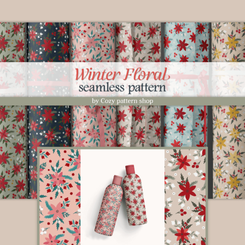 Winter Floral Seamless Pattern – MasterBundles