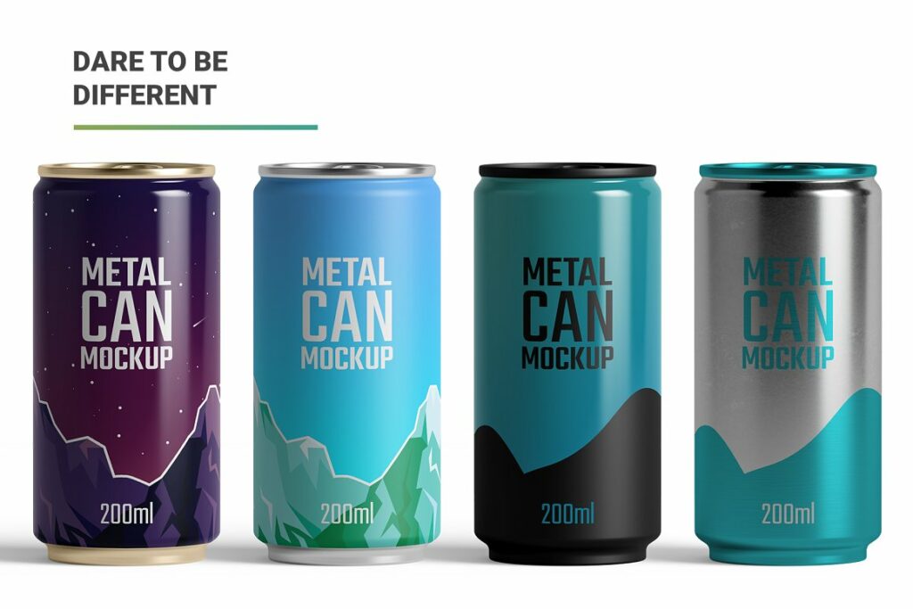 200ml Slim Can Mockup – MasterBundles