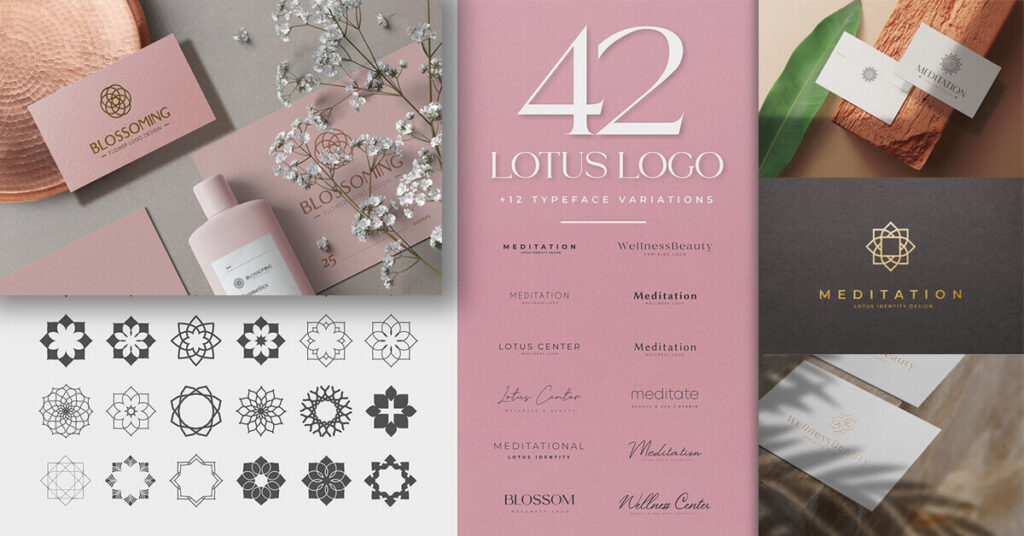 Water Lily Lotus Logo Bundle – MasterBundles