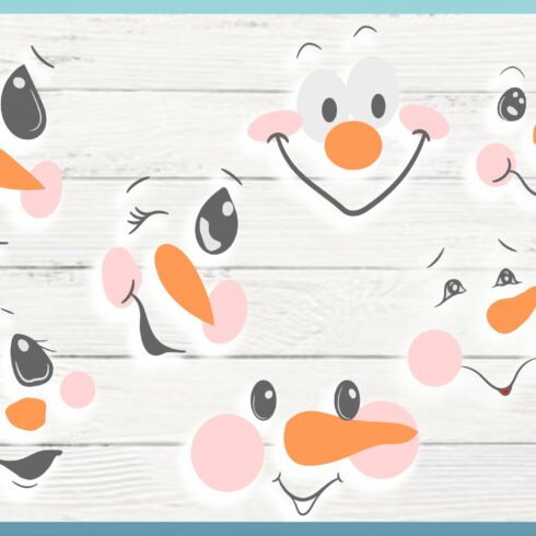 Snowman Faces SVG And Clipart Bundle - Vol 1 | Master Bundles