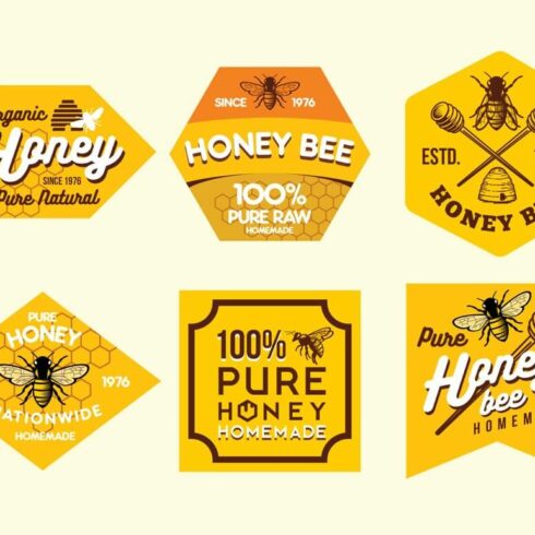 Honey Bee Labels Stickers | Master Bundles