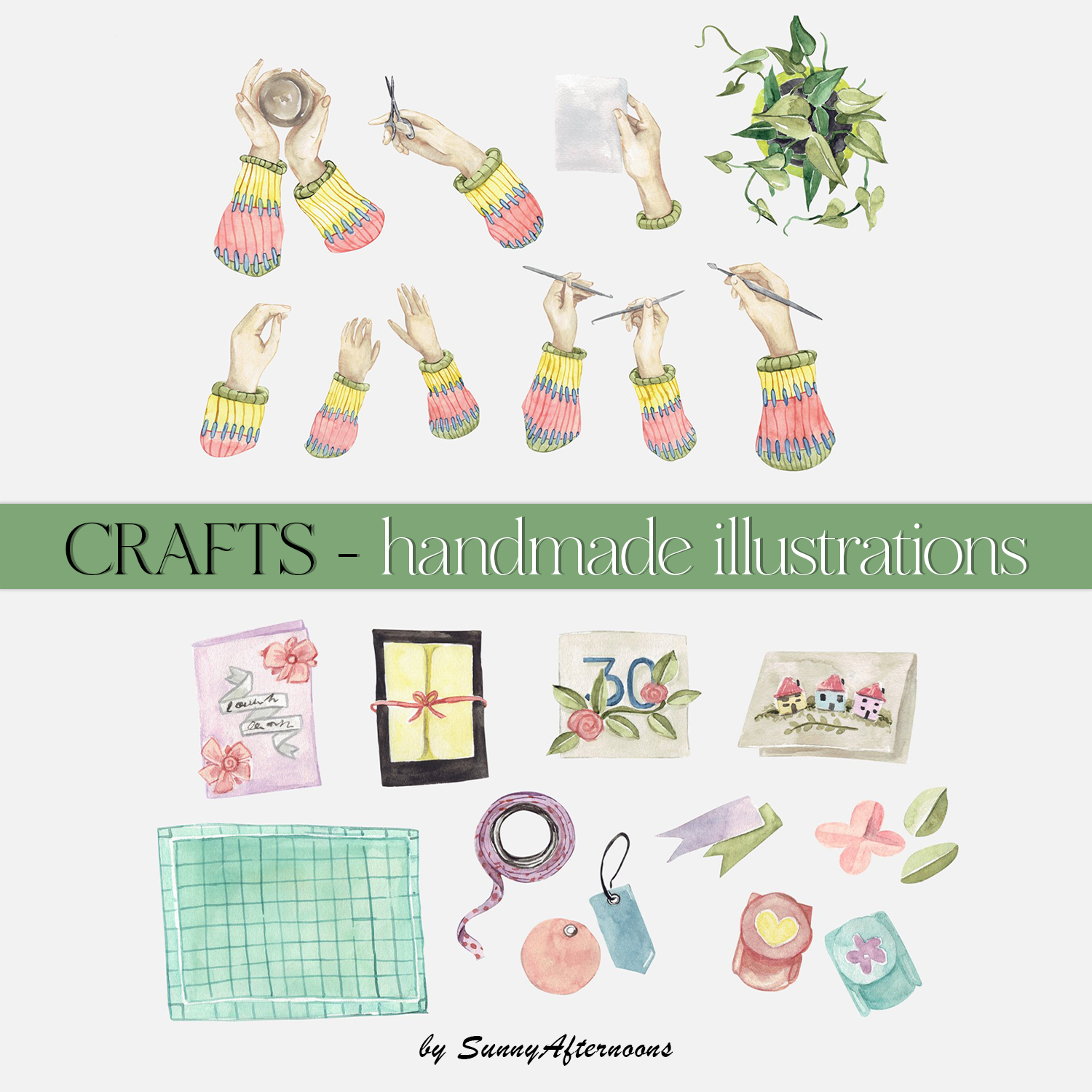 CRAFTS Handmade Illustrations – MasterBundles