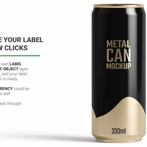 330ml Sleek Can Mockup | Master Bundles