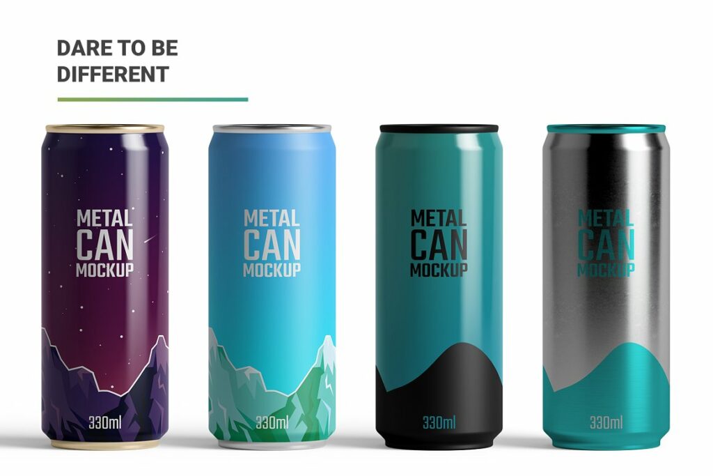 330ml Sleek Can Mockup – MasterBundles