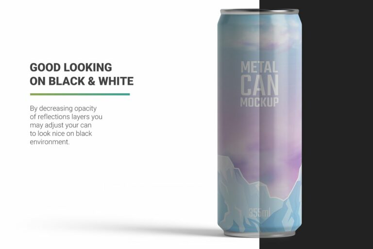 355ml Sleek Can Mockup – MasterBundles