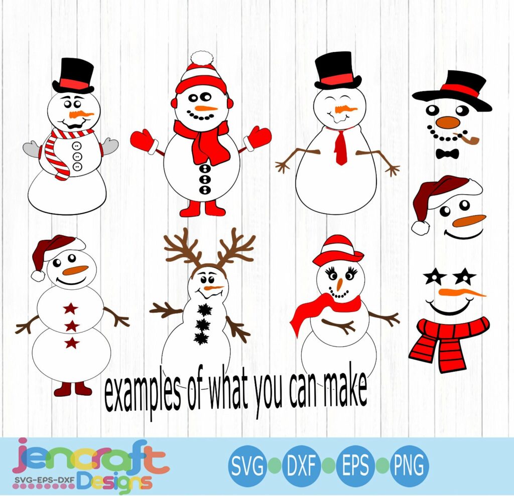 Snowman Face SVG Bundle Accesories Christmas Snowman SVG – MasterBundles