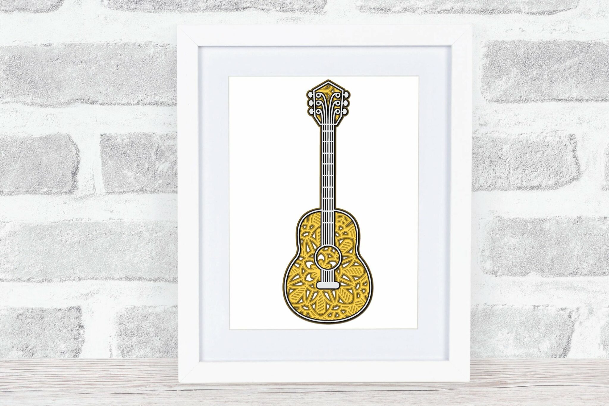 Guitar SVG | 3d Layered Music SVG – MasterBundles