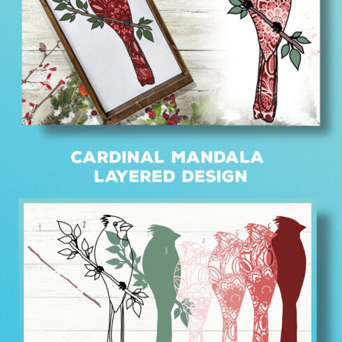 3D SVG Cardinal Mandala Layered Design SVG – MasterBundles