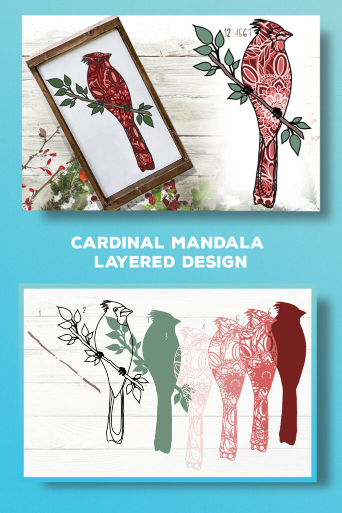 3D SVG Cardinal Mandala Layered Design SVG – MasterBundles