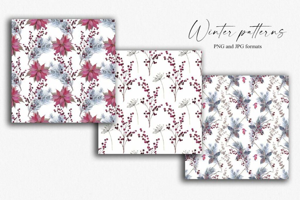 10 Winter Patterns: Christmas Seamless Patterns – MasterBundles