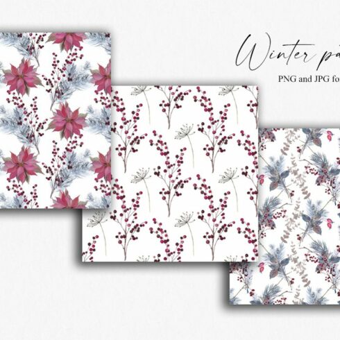 10 Winter Patterns: Christmas Seamless Patterns | Master Bundles