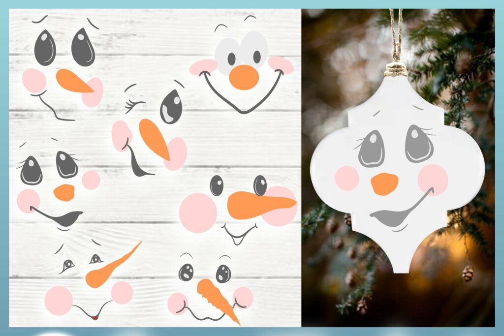 Snowman Faces SVG And Clipart Bundle - Vol 1 – MasterBundles