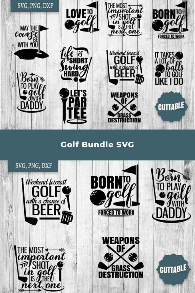 Golf SVG Bundle, Golfer Quote Cut Files, Golf Quote SVGs – MasterBundles