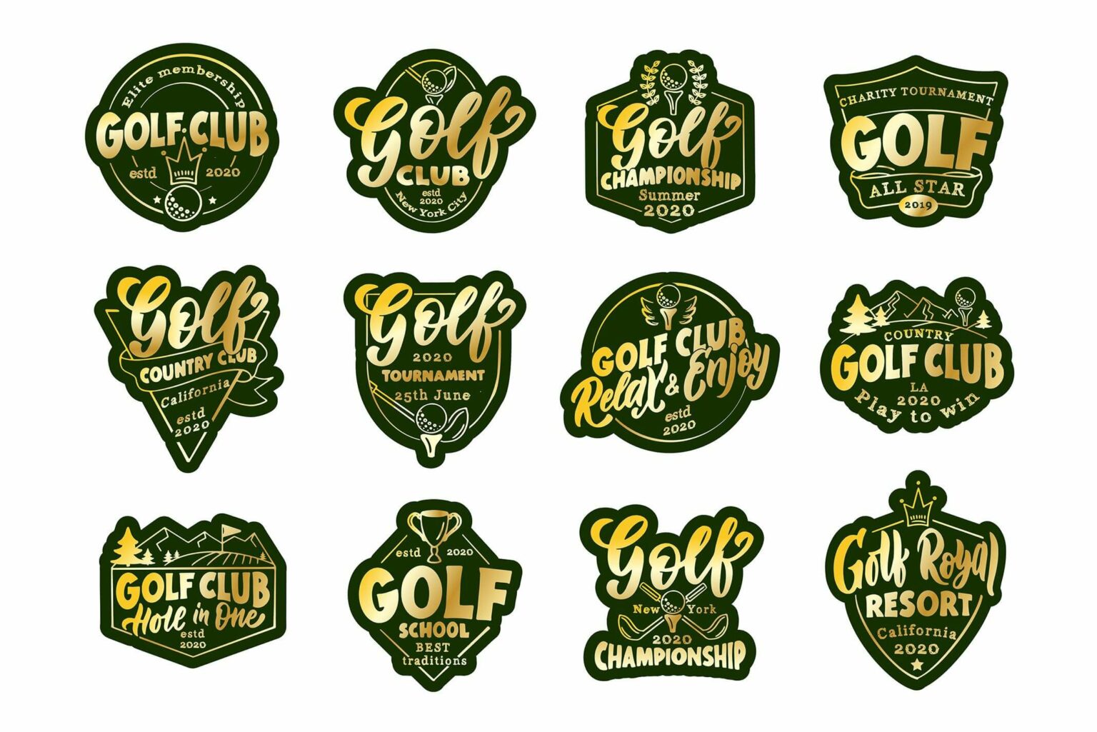 Set of Vintage Golf Emblems SVG. Golf Badges SVG, PNG – MasterBundles