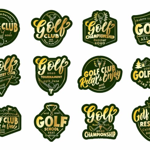 Set of Vintage Golf Emblems SVG. Golf Badges SVG, PNG | MasterBundles