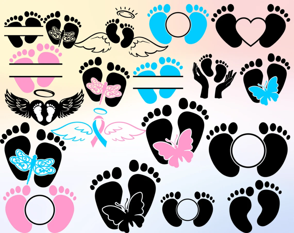 165+ Designs Baby Feet Layered Svg Pack – MasterBundles