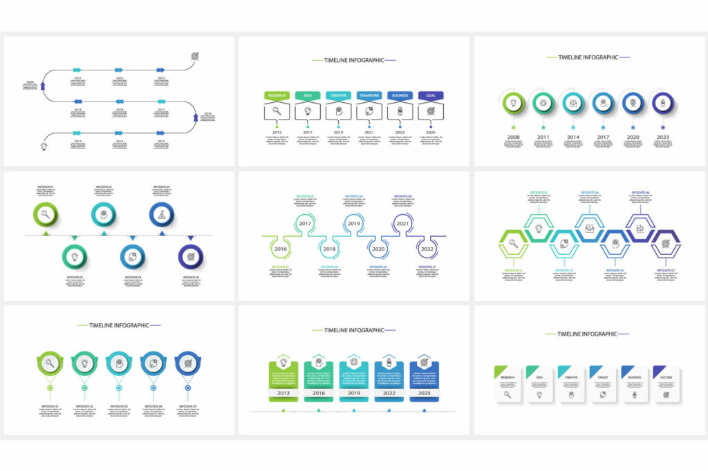 Timeline Animated Infographics – MasterBundles