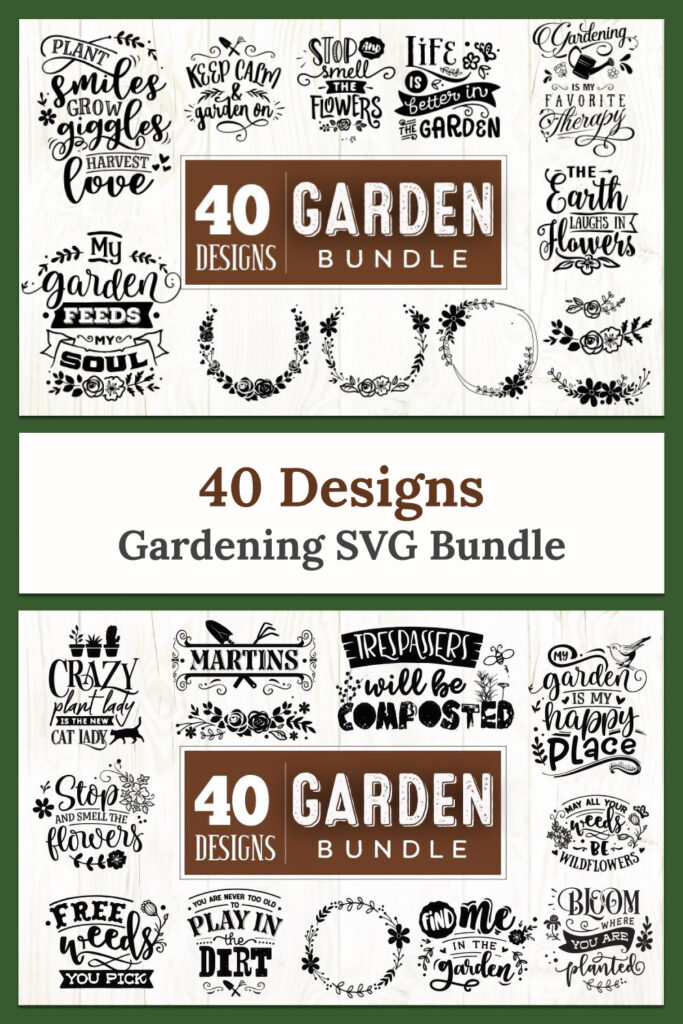 Garden SVG Bundle 40 Designs Gardening SVG Bundle – MasterBundles