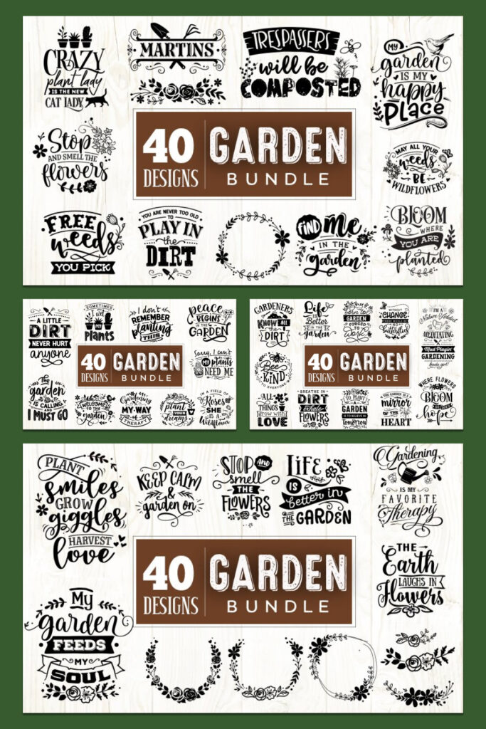 Garden SVG Bundle 40 Designs Gardening SVG Bundle – MasterBundles