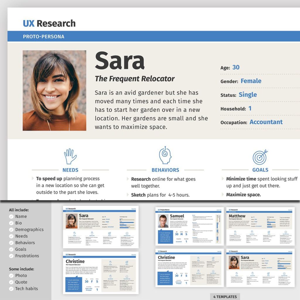 Persona Slides for User Research – MasterBundles