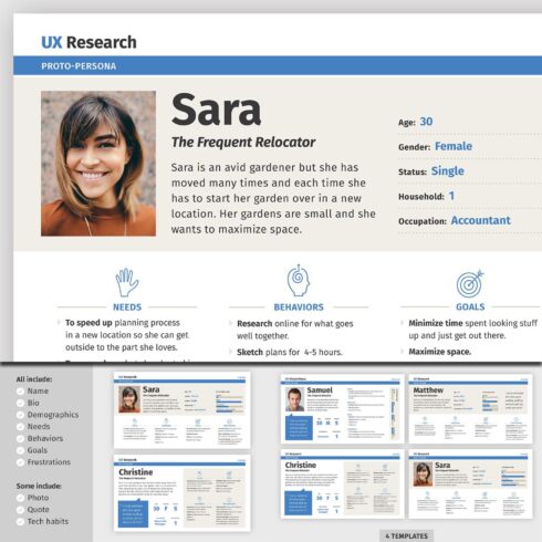 Persona Slides for User Research – MasterBundles