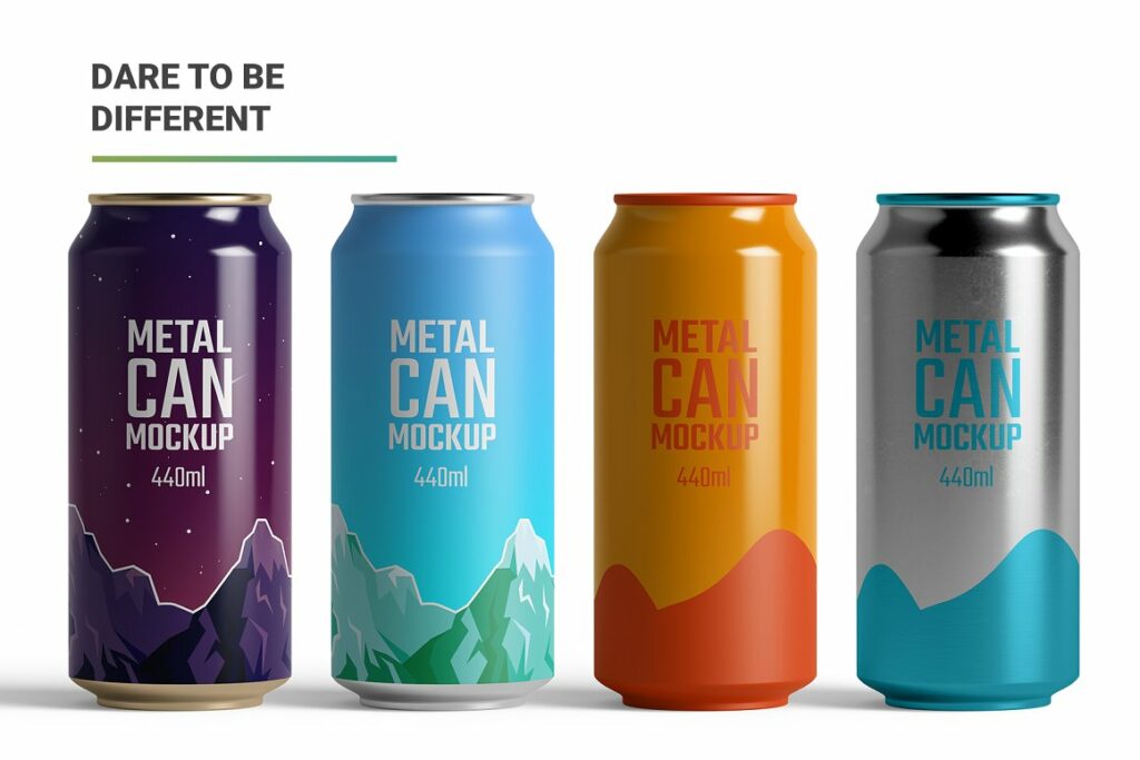 440ml Classic Can Mockup – MasterBundles