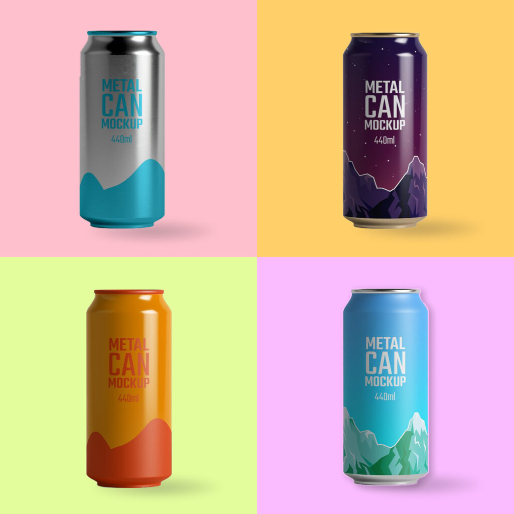 440ml Classic Can Mockup – MasterBundles