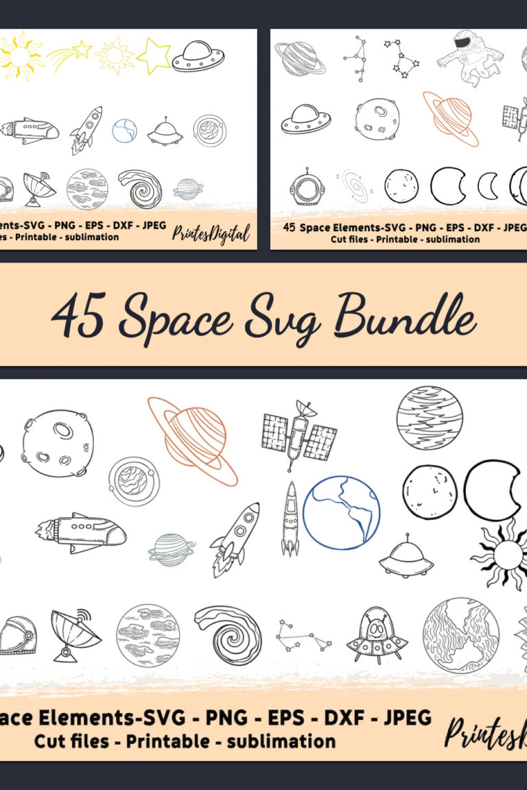 45 Space Svg Bundle, Planets Svg Cricut – MasterBundles