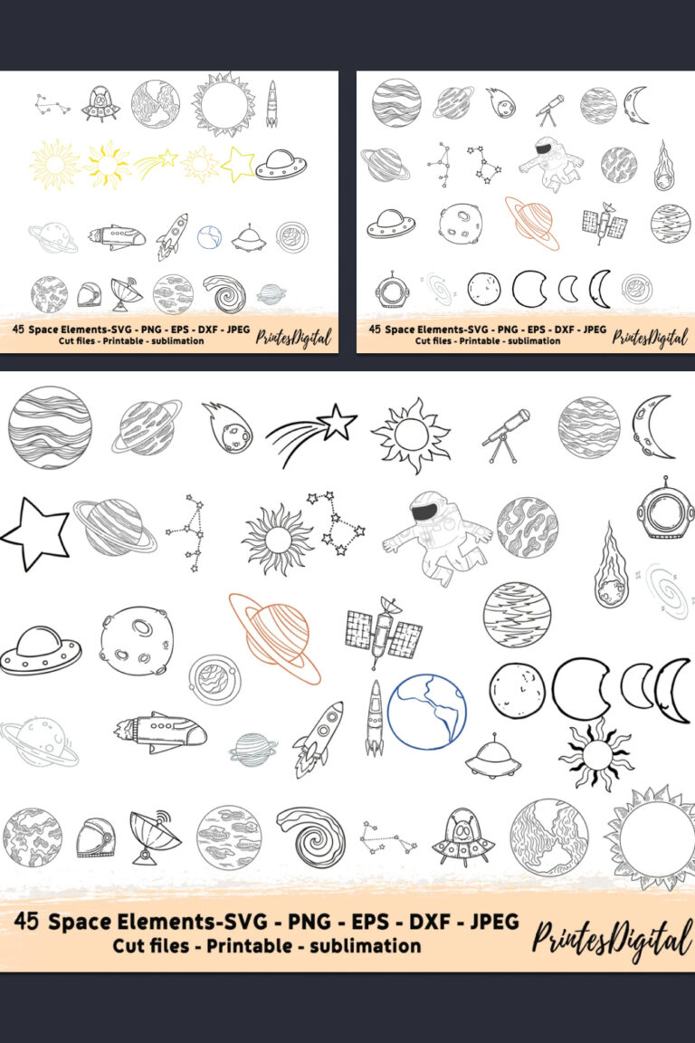 45 Space Svg Bundle, Planets Svg Cricut – MasterBundles