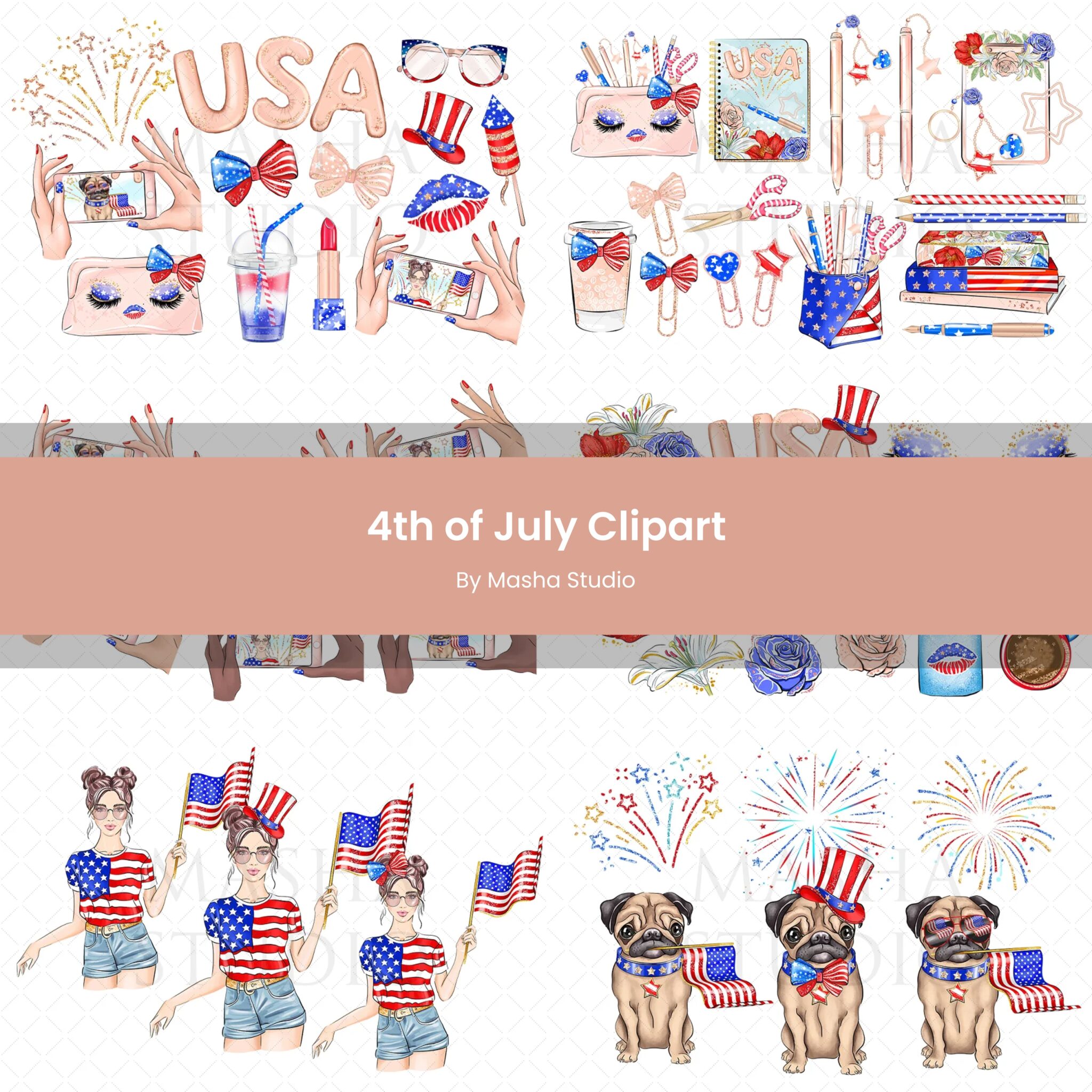 4th of July Clipart – MasterBundles
