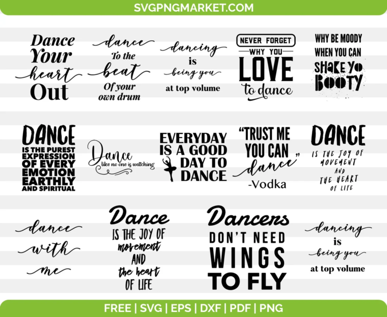 Dance Quotes Svg Bundle - 25 Cricut Designs – MasterBundles