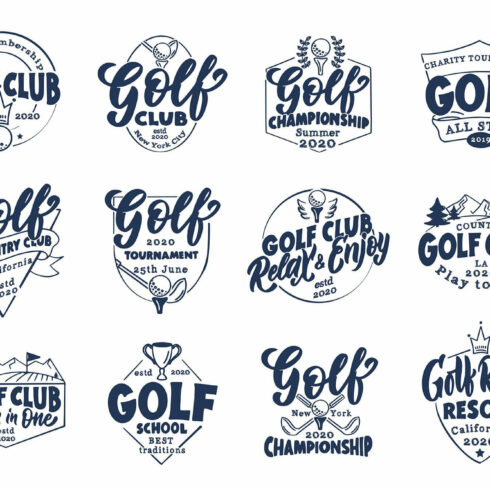 Set of Vintage Golf Emblems SVG. Golf Badges SVG, PNG | MasterBundles