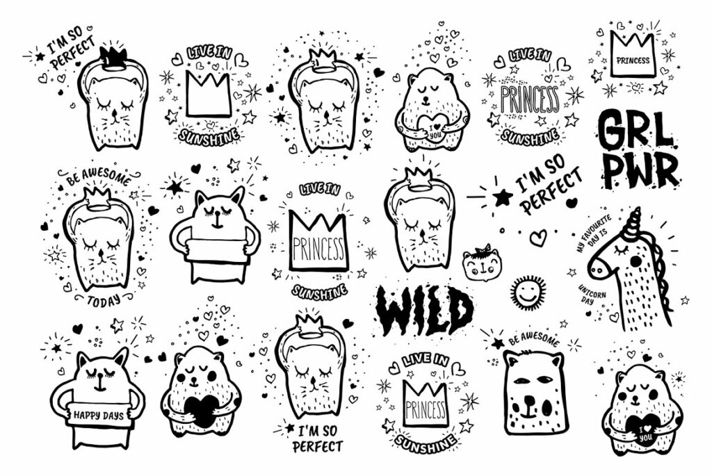 106+ Vector Doodles, Patterns – MasterBundles