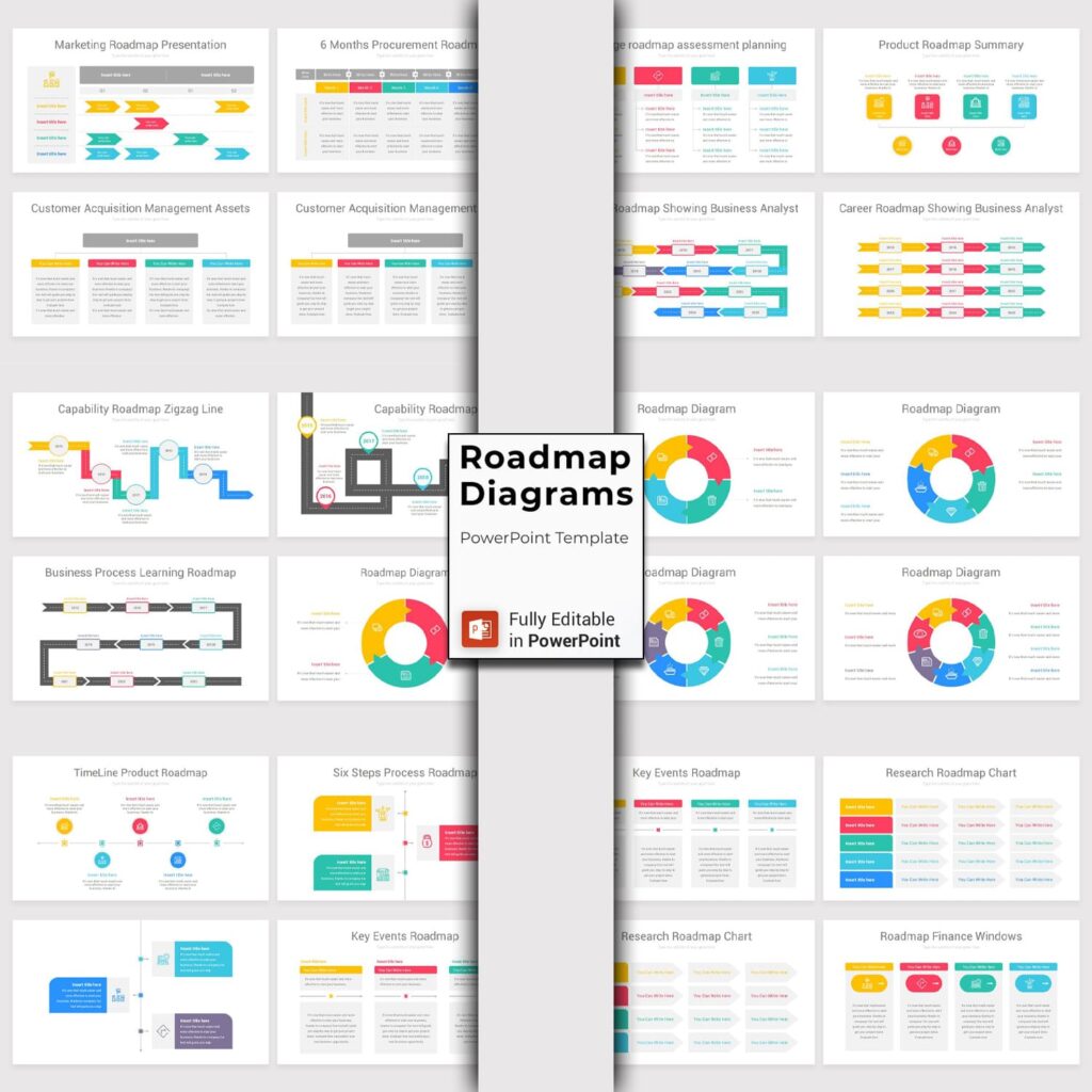 Roadmap Diagrams PowerPoint Template – MasterBundles