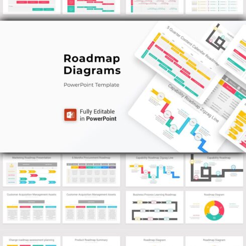 Roadmap Diagrams PowerPoint Template | Master Bundles