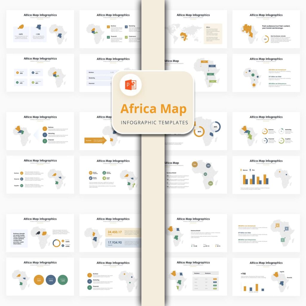 Africa Map Infographics PowerPoint – MasterBundles