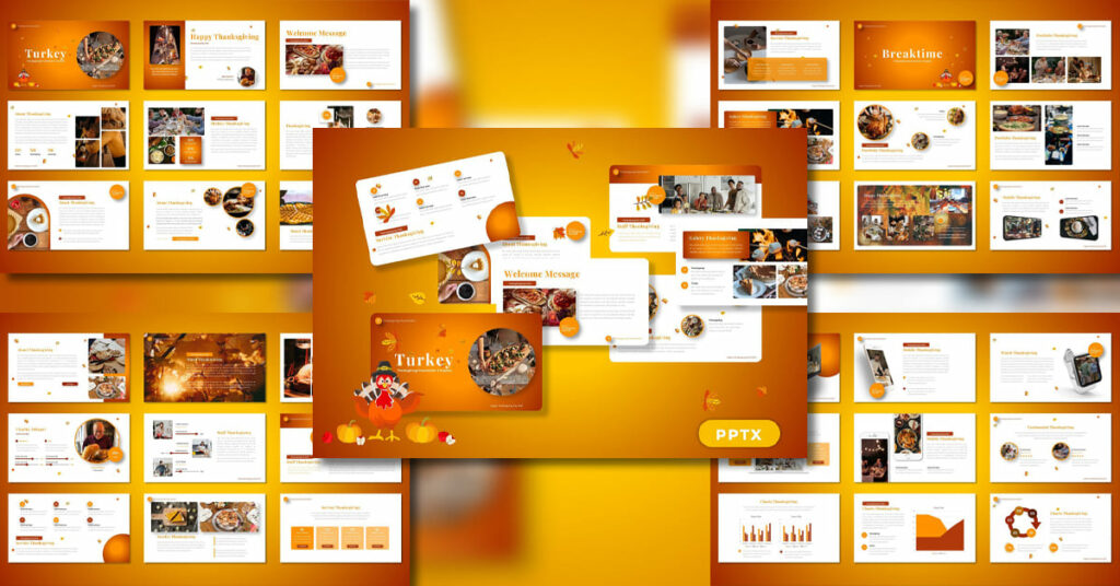 Turkey - Happy Thanksgiving Powerpoint Templates – MasterBundles