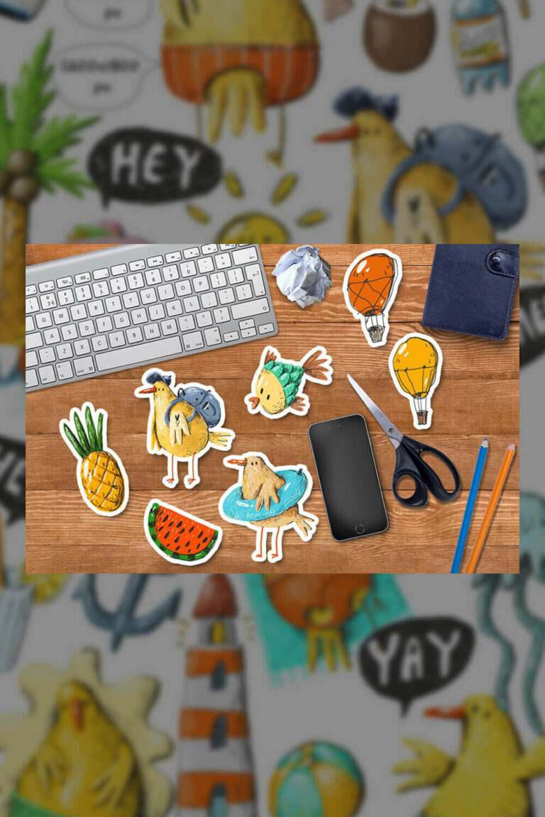 Chicken Vacation Doodle Set – MasterBundles