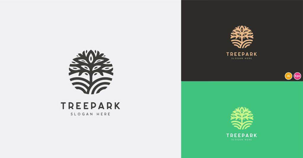 Tree Park Nature Logo Template – MasterBundles