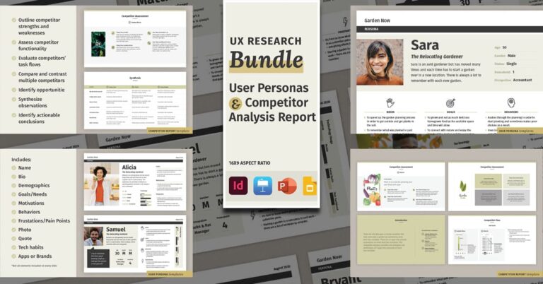 UX Research Bundle: Persona + Report – MasterBundles