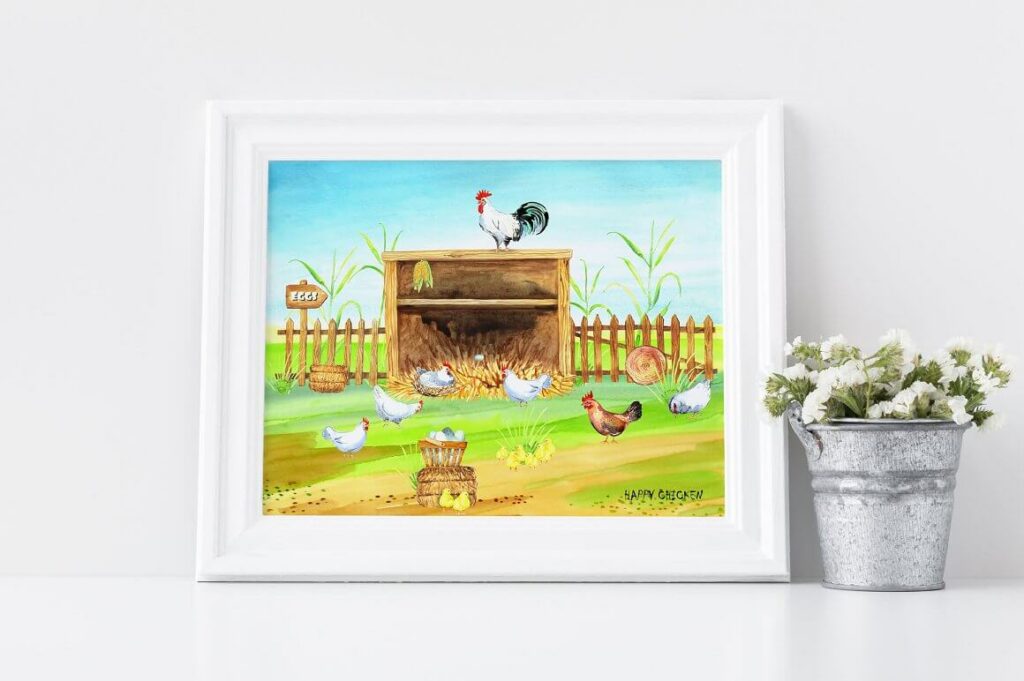 Happy Chicken Illustrations – MasterBundles
