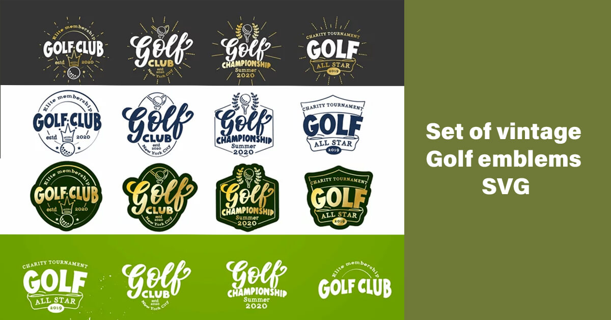 Set of Vintage Golf Emblems SVG. Golf Badges SVG, PNG – MasterBundles