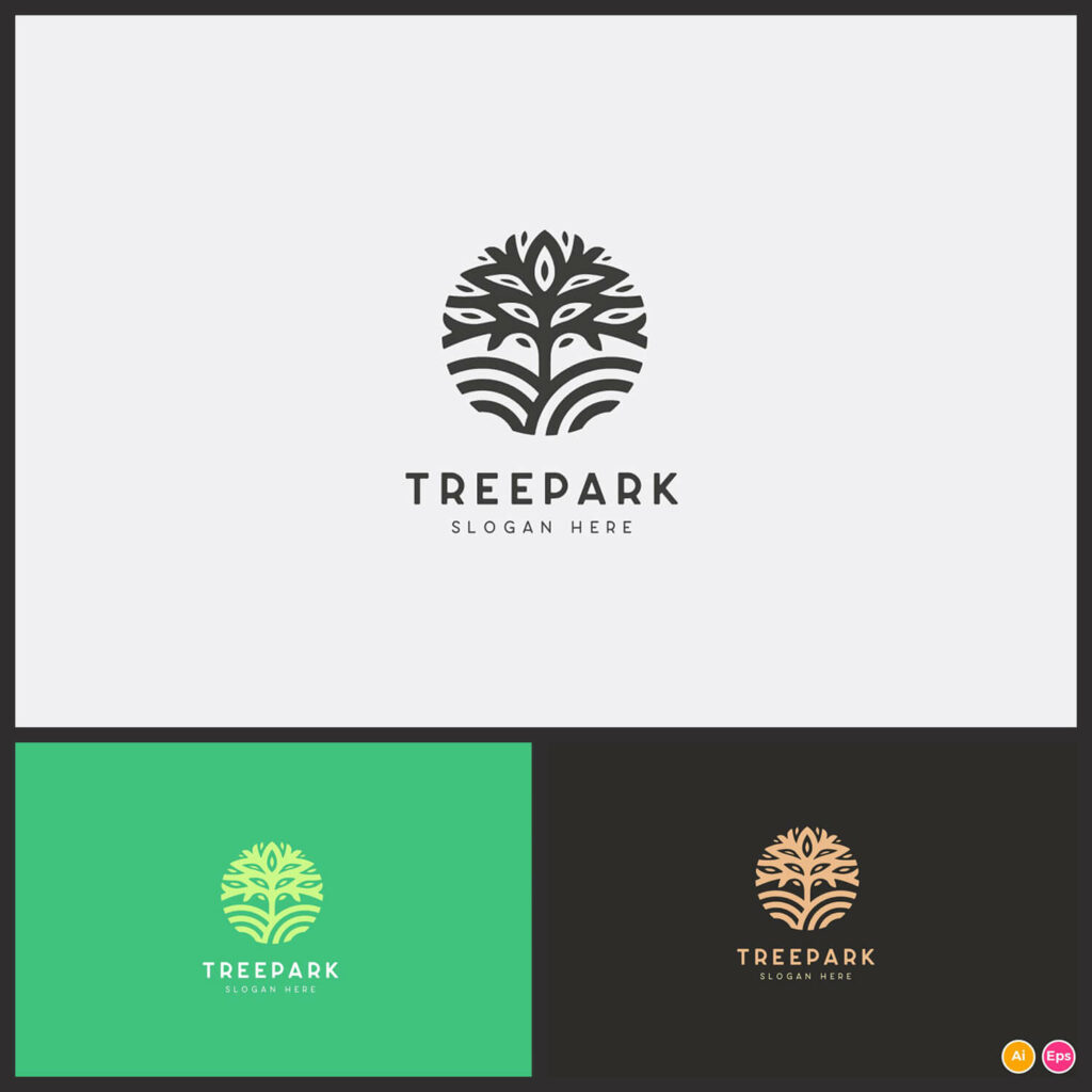 Tree Park Nature Logo Template – MasterBundles